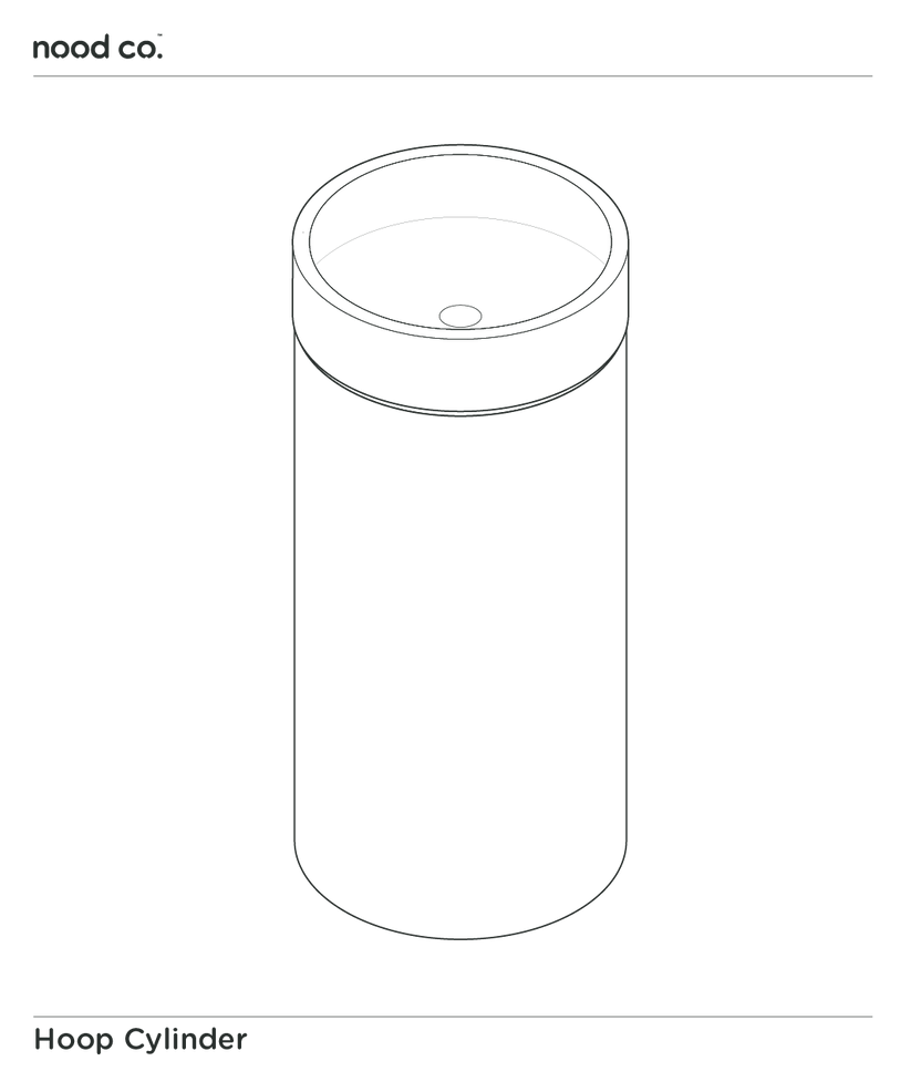 Cylinder - Hoop Basin in Custard | Nood Co
