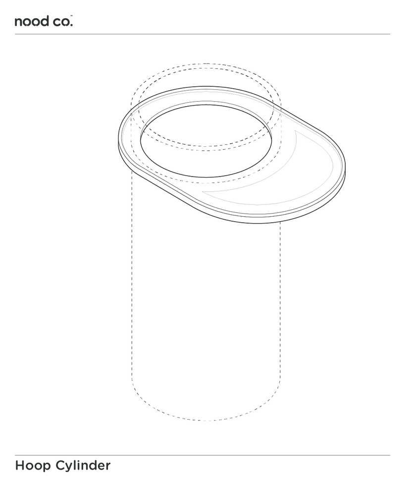 Cylinder - Hoop Basin in Custard | Nood Co