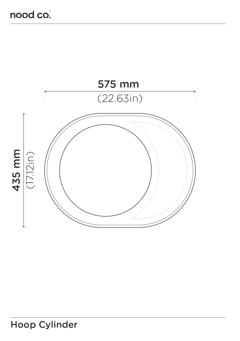 Cylinder - Hoop Basin in Custard | Nood Co