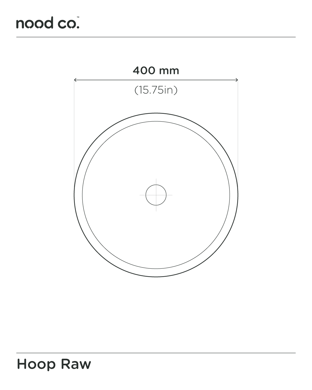 Hoop Raw Basin in Clay | Nood Co