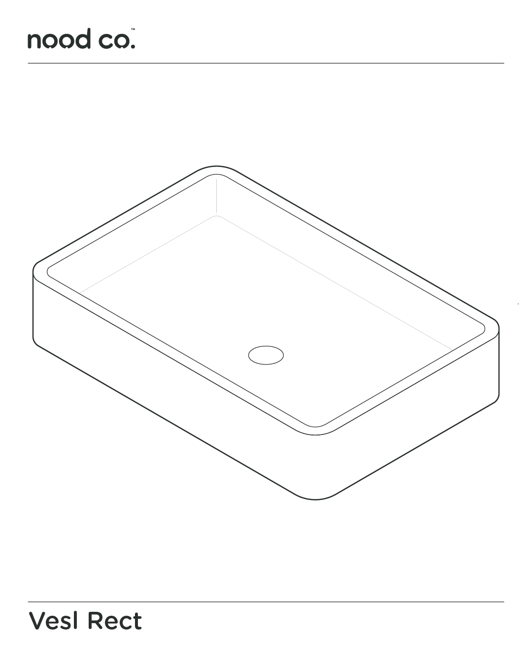 Vesl Rectangle Basin in Teal | Nood Co